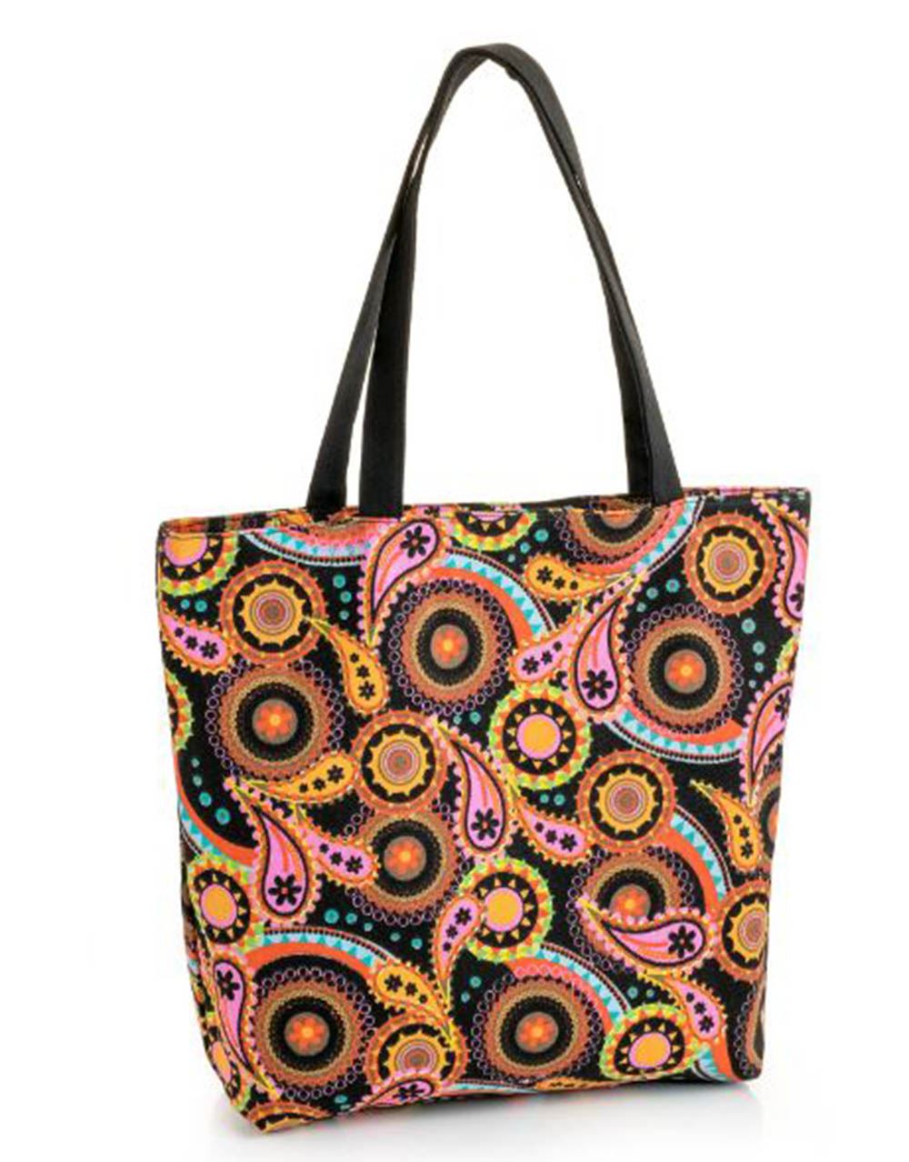 Ladies Large Tote Bag Tribal Panel Hippy Purse Beach Bag Summer Canvas