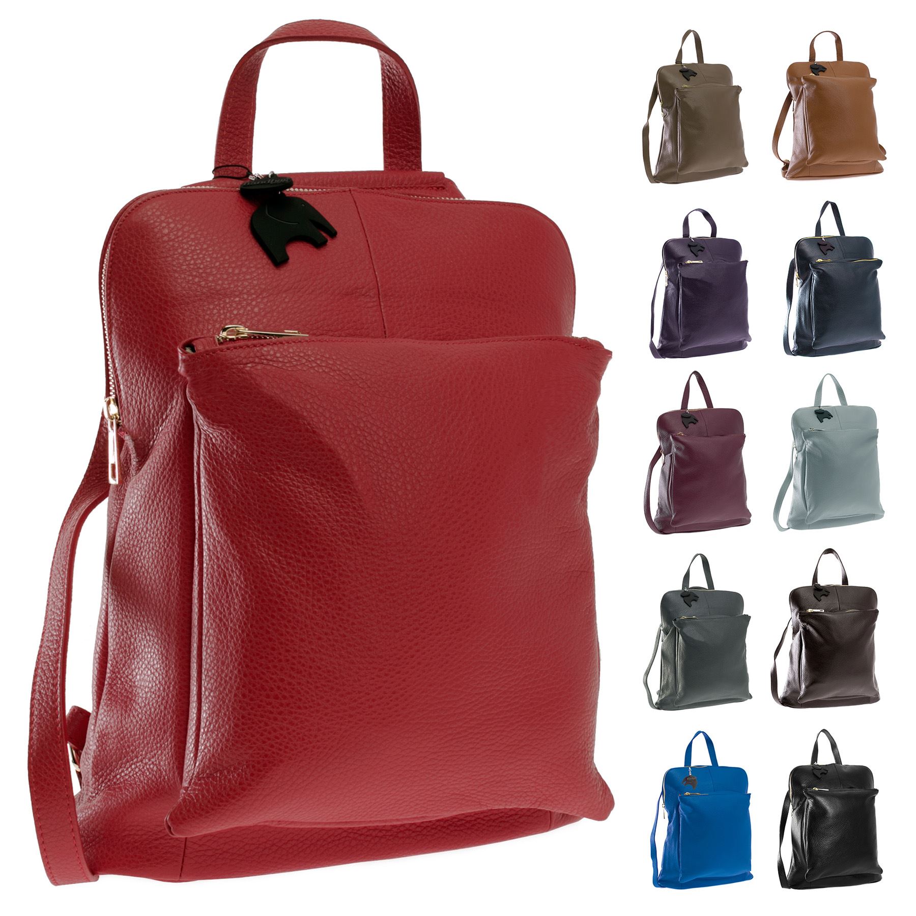 Big Handbag Shop Womens Genuine Leather Medium Convertible Backpack Big Handbag Shop Womens Genuine Leather Medium Convertible Backpack