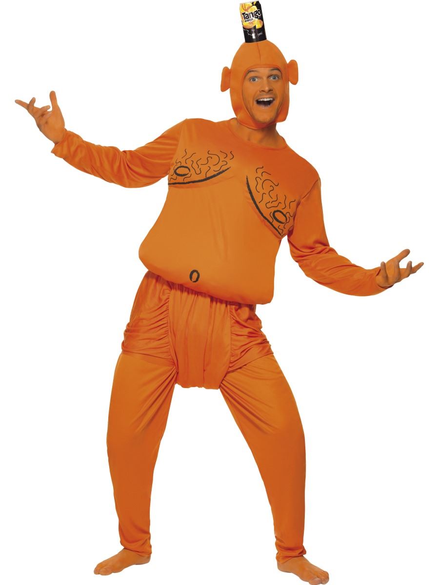 Men s Orange Tango Man Fancy Dress Costume 90s TV Licensed Stag Funny