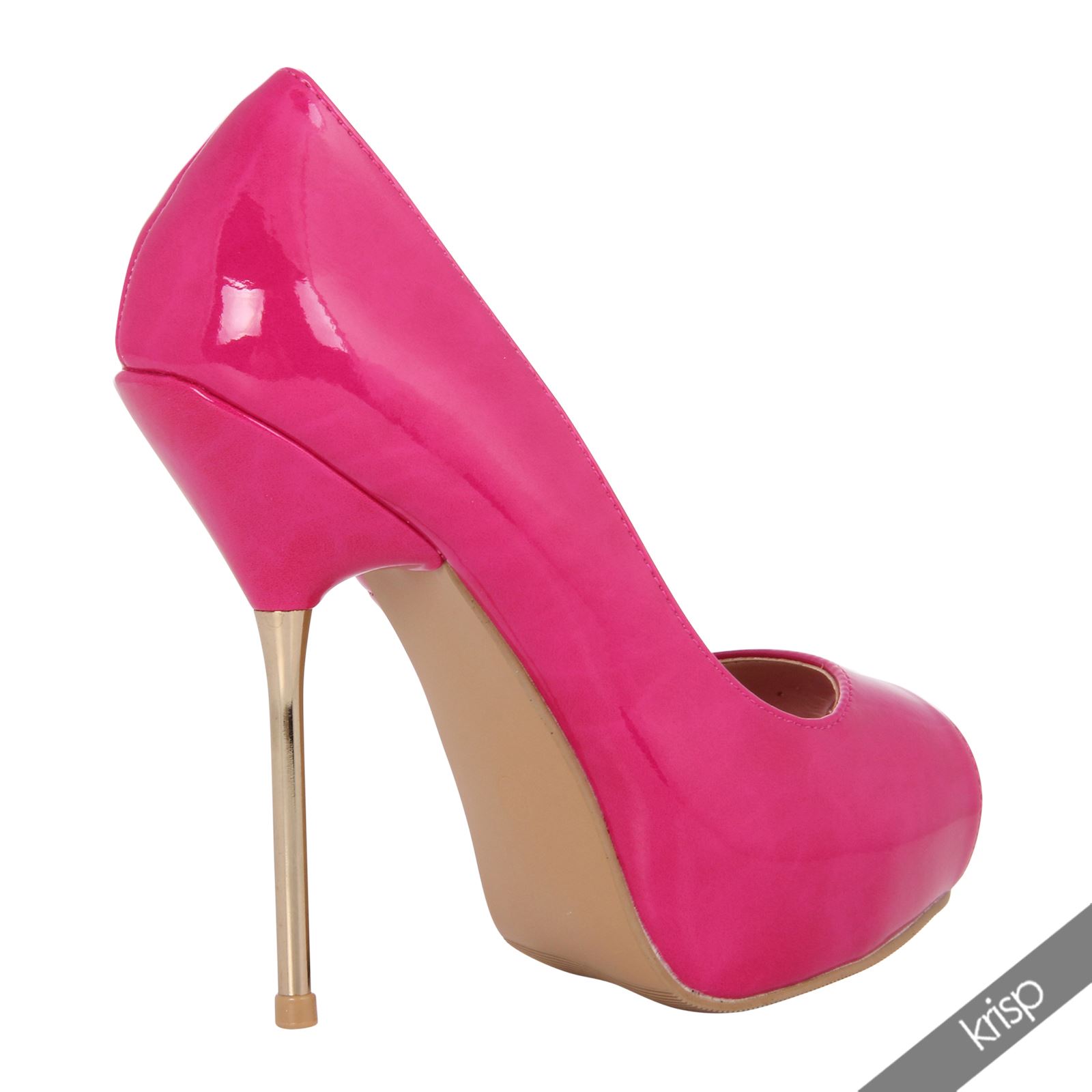 Womens Sexy Slim Pin Needle Stiletto High Heel Peep Toe Platform Patent