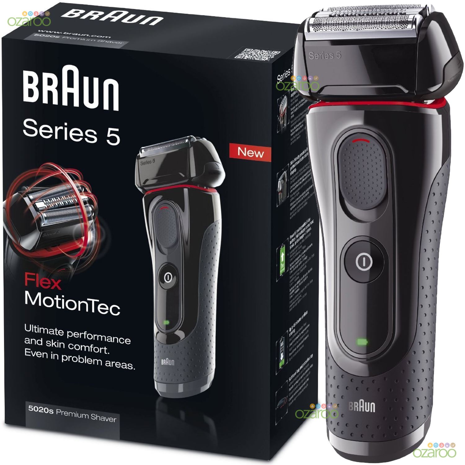 Braun Series 5 5020s Flex MotionTec Premium Mens Electric Foil Facial ...
