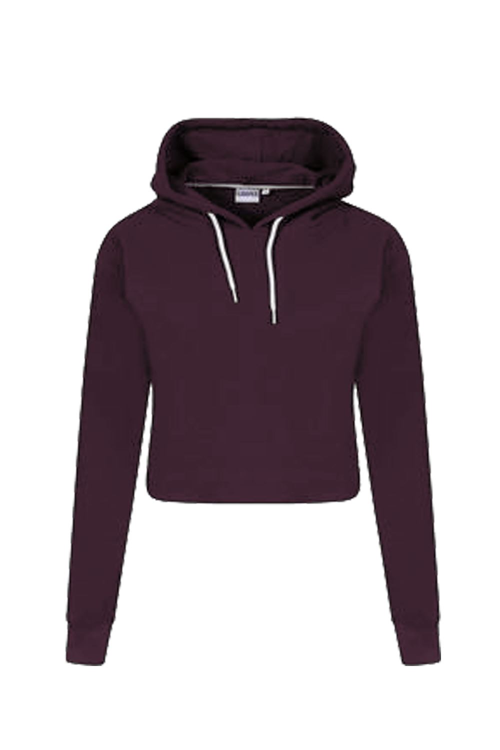 Womens Pullover Fleece Plain Cropped Top Crop Hoody Sweatshirt Hoodie